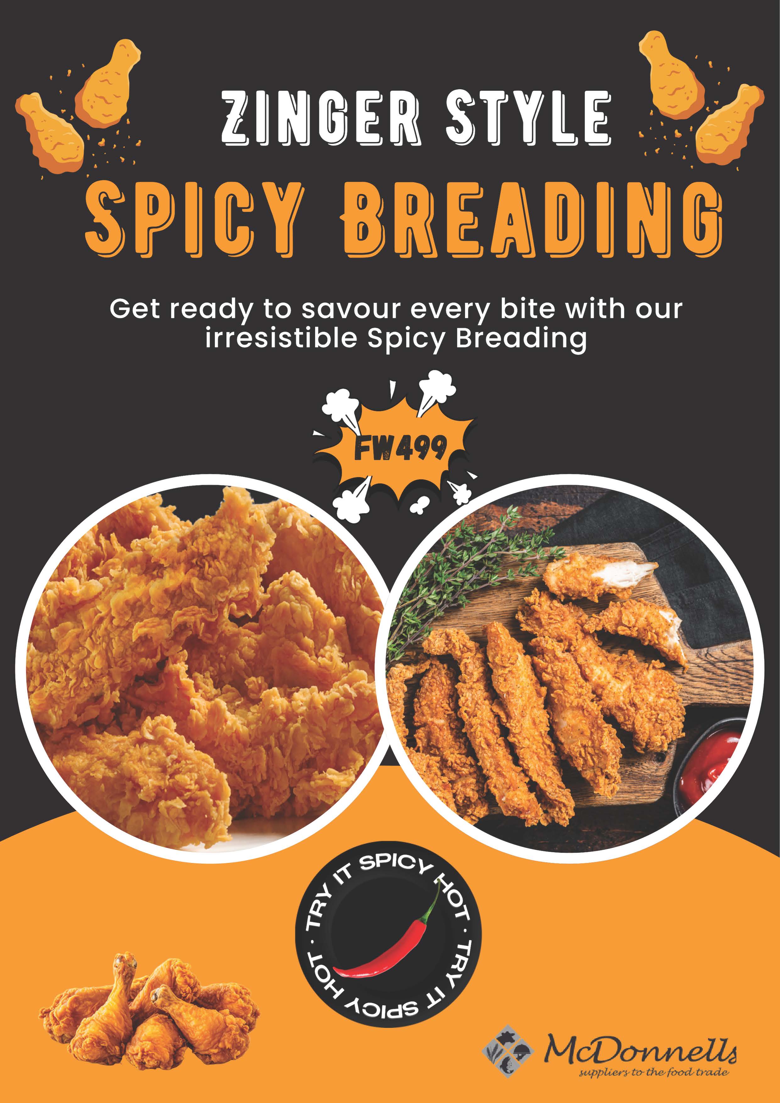 Add Value & Spice to your Chicken Offering with McDonnells Zinger Styl