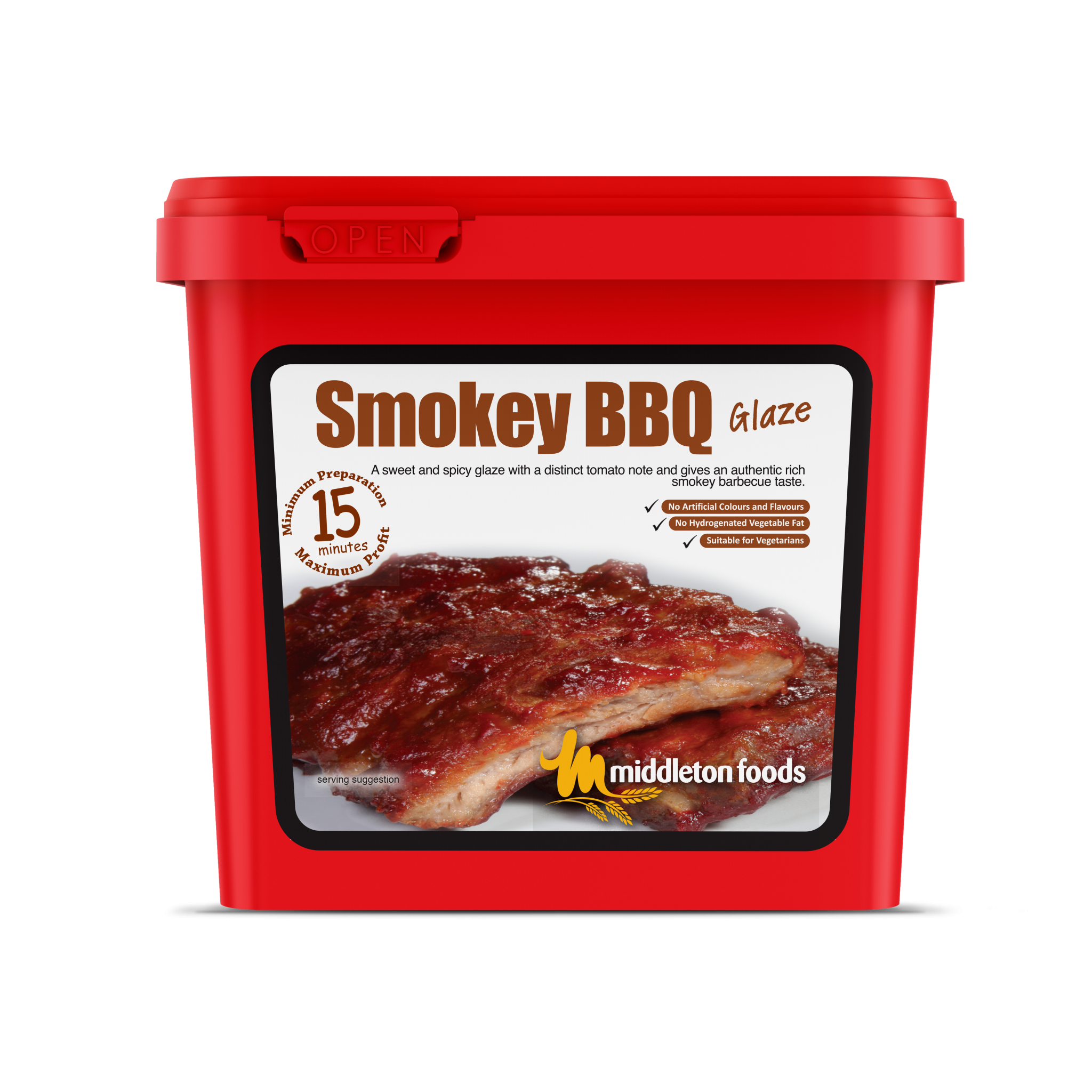 Smokey BBQ Barbeque Glaze 2.5kg - Middleton Foods