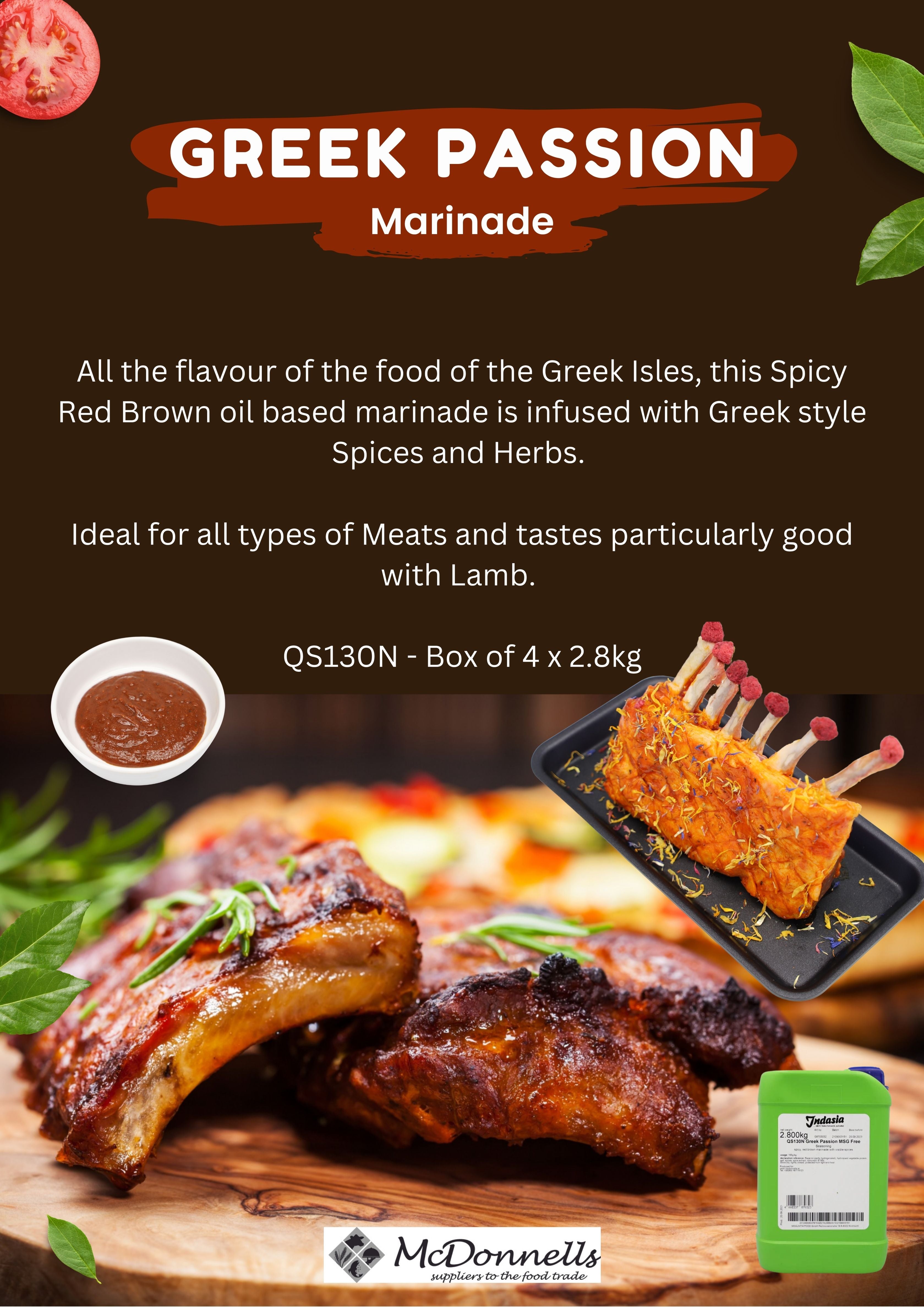 Greek Passion Marinade Indasia (1 x 2.8kg)