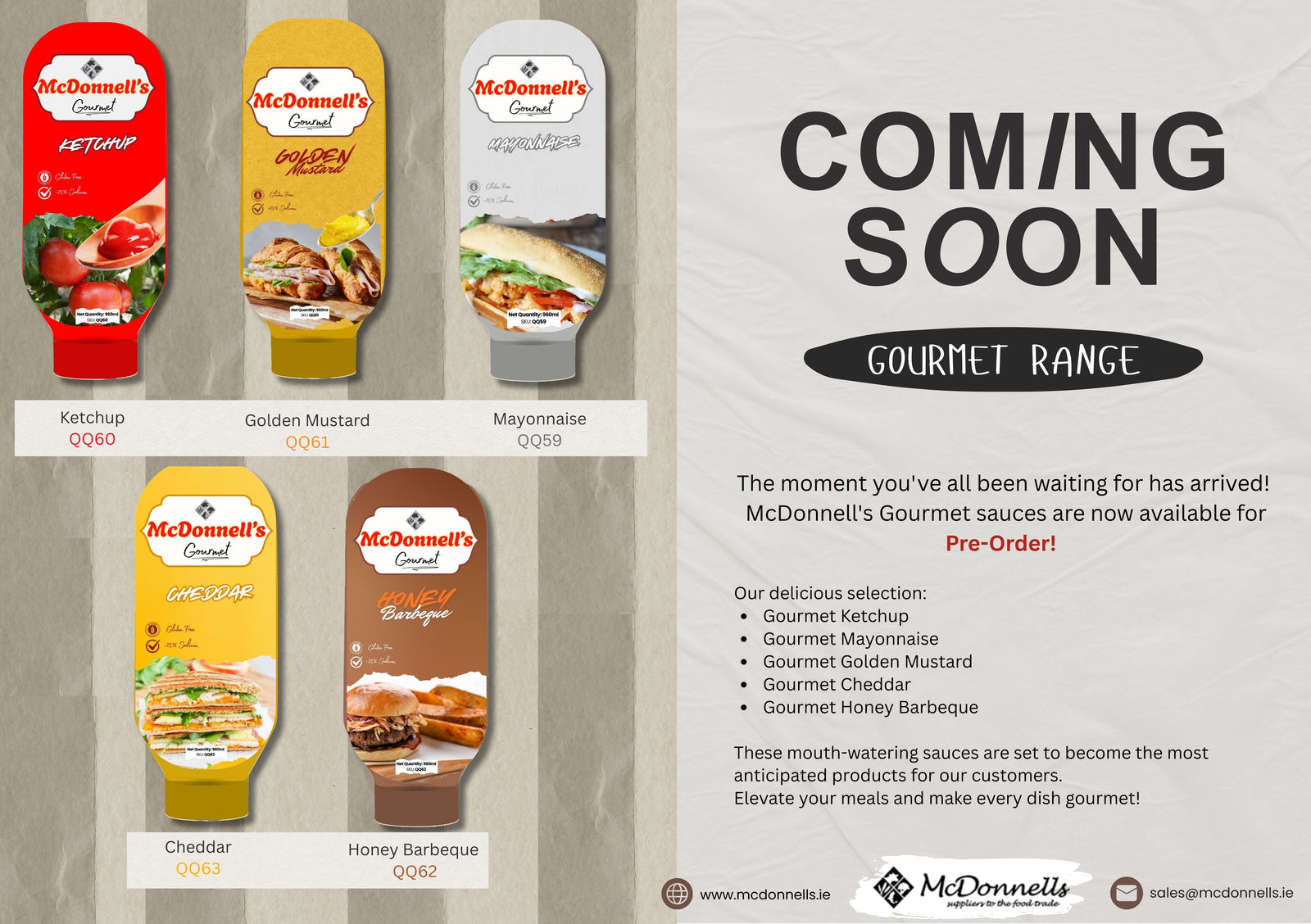 McDonnells Gourmet Mayonnaise (Box of 6 x 960ml)